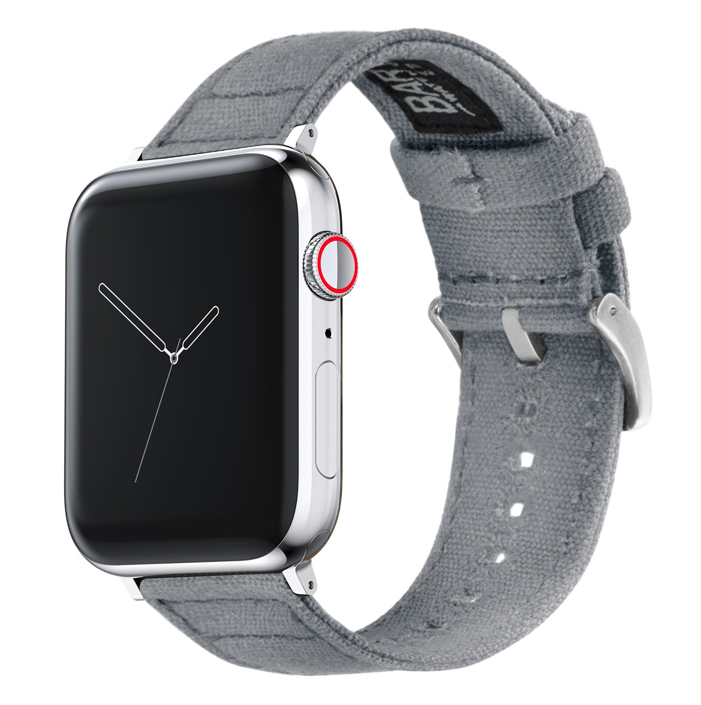 Apple Watch Small (38mm, 40mm, 41mm, 42mm) Cool Grey Canvas Watch Band ...