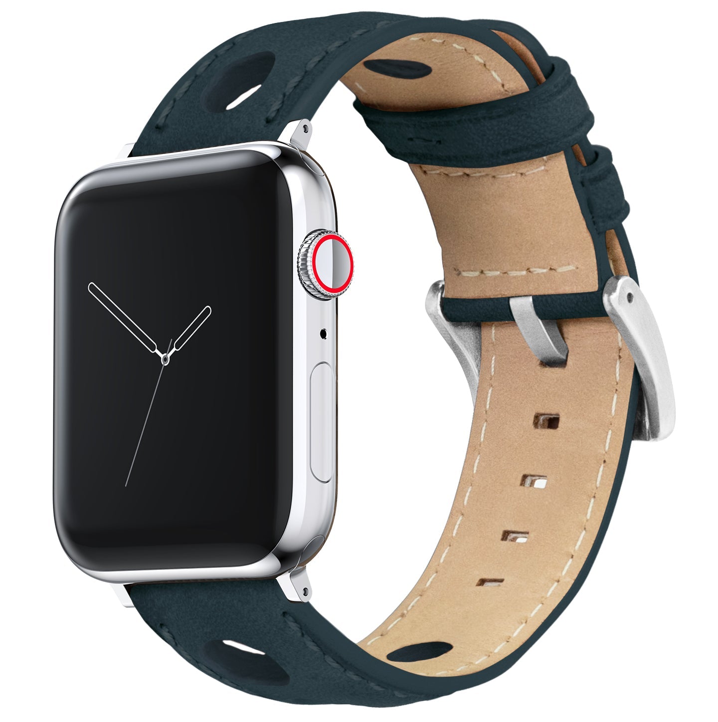 Apple Watch Small (38mm, 40mm, 41mm, 42mm) Navy Blue Rally Horween Lea ...
