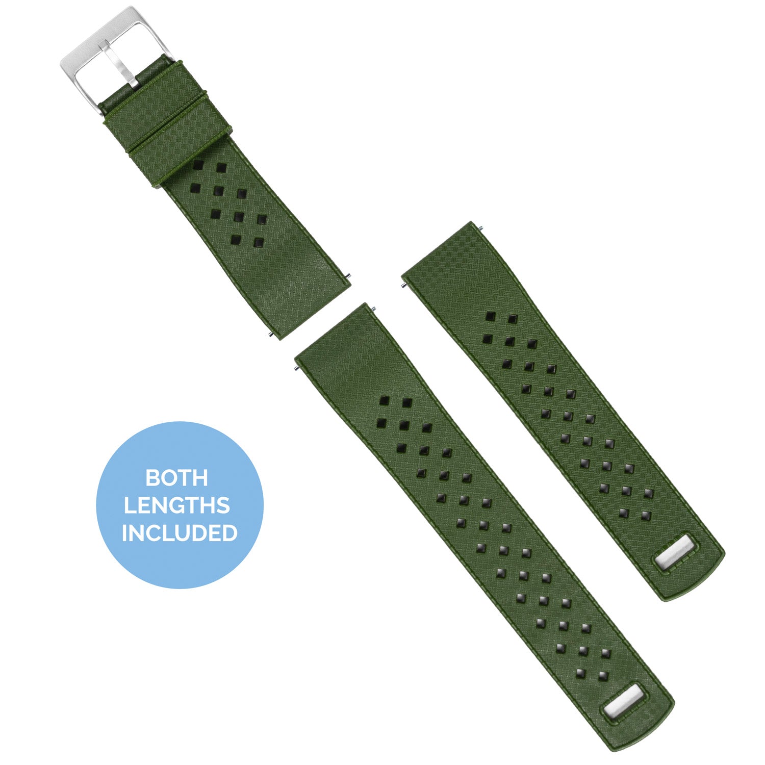 Army Green Tropical Style Watch Band | Barton Watch Bands