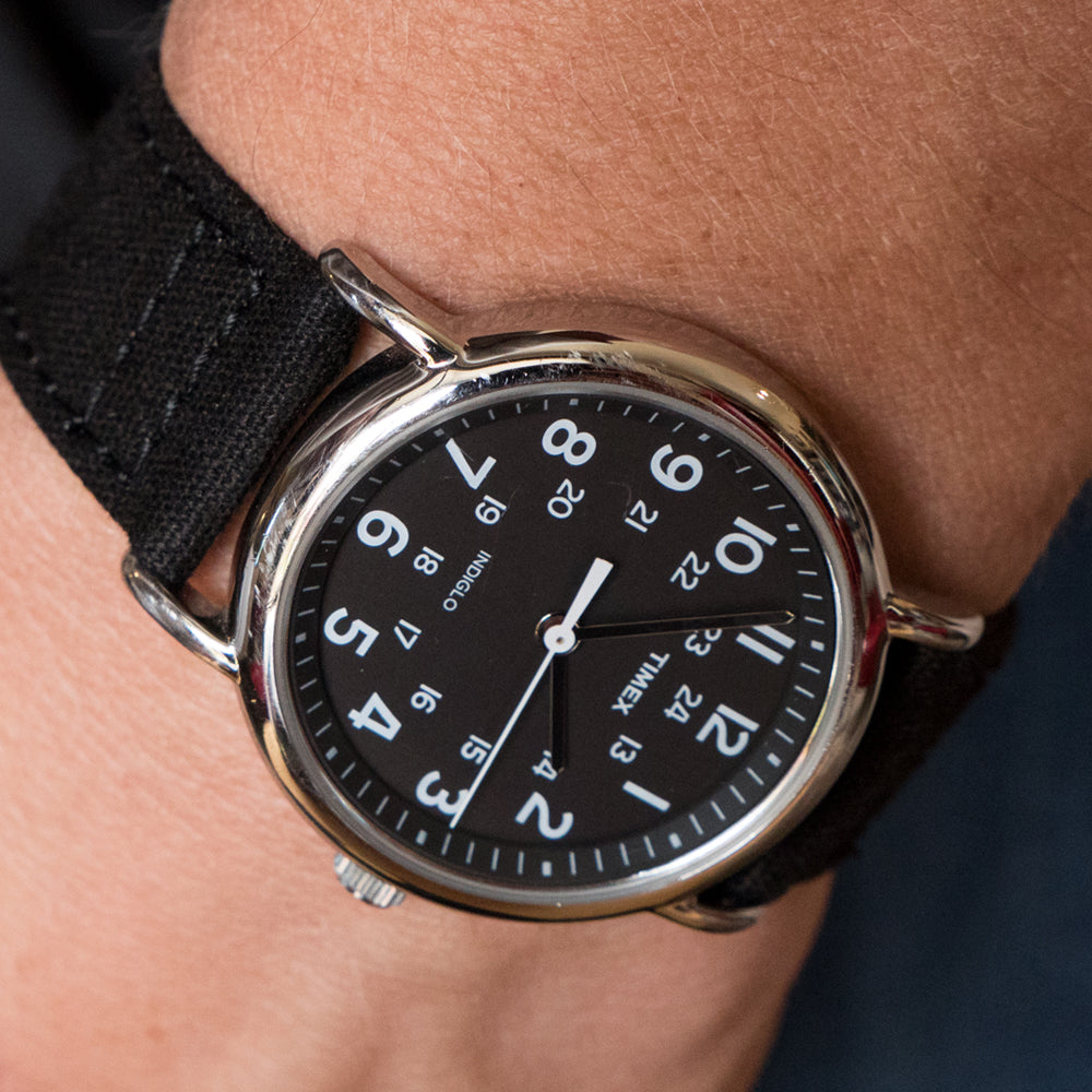 Timex Weekender Expedition Watches Black Canvas Watch Band | Barton ...