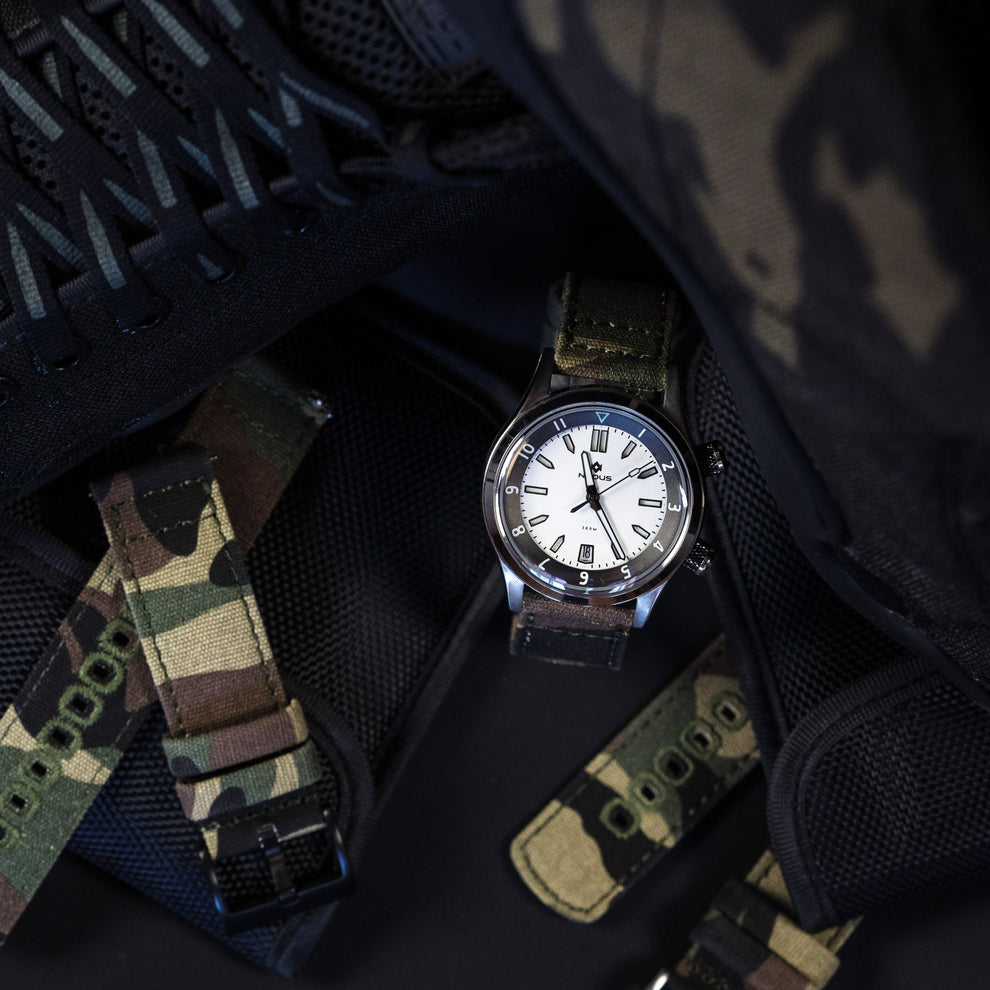 Camouflage Canvas Watch Band | Camouflage Canvas Watch Strap | BARTON ...