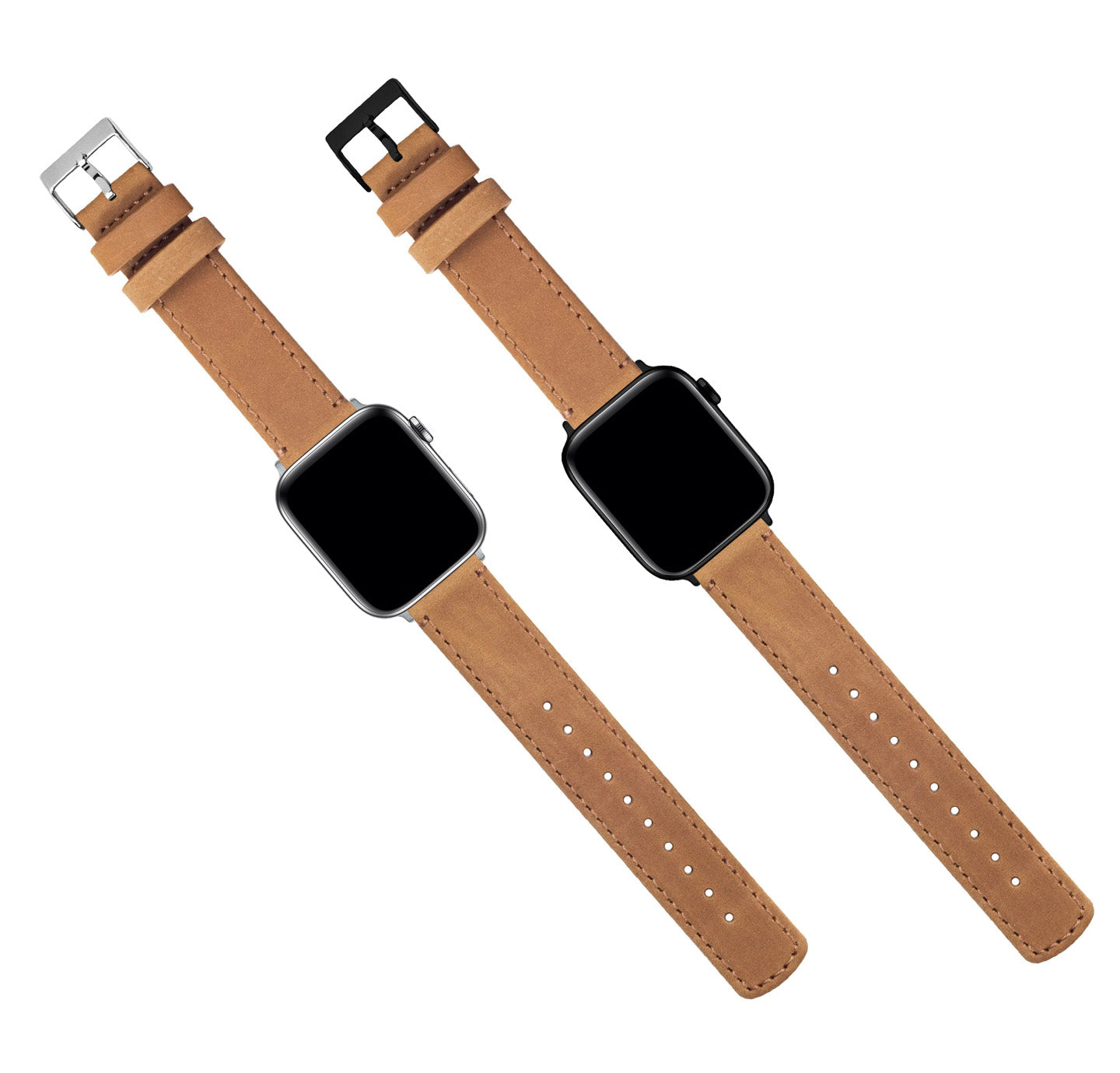 Light Brown Leather Apple Watch Band | Gingerbread Brown | BARTON ...
