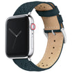 Apple Watch Navy Blue Racing Horween Leather Watch Band | Barton Watch ...