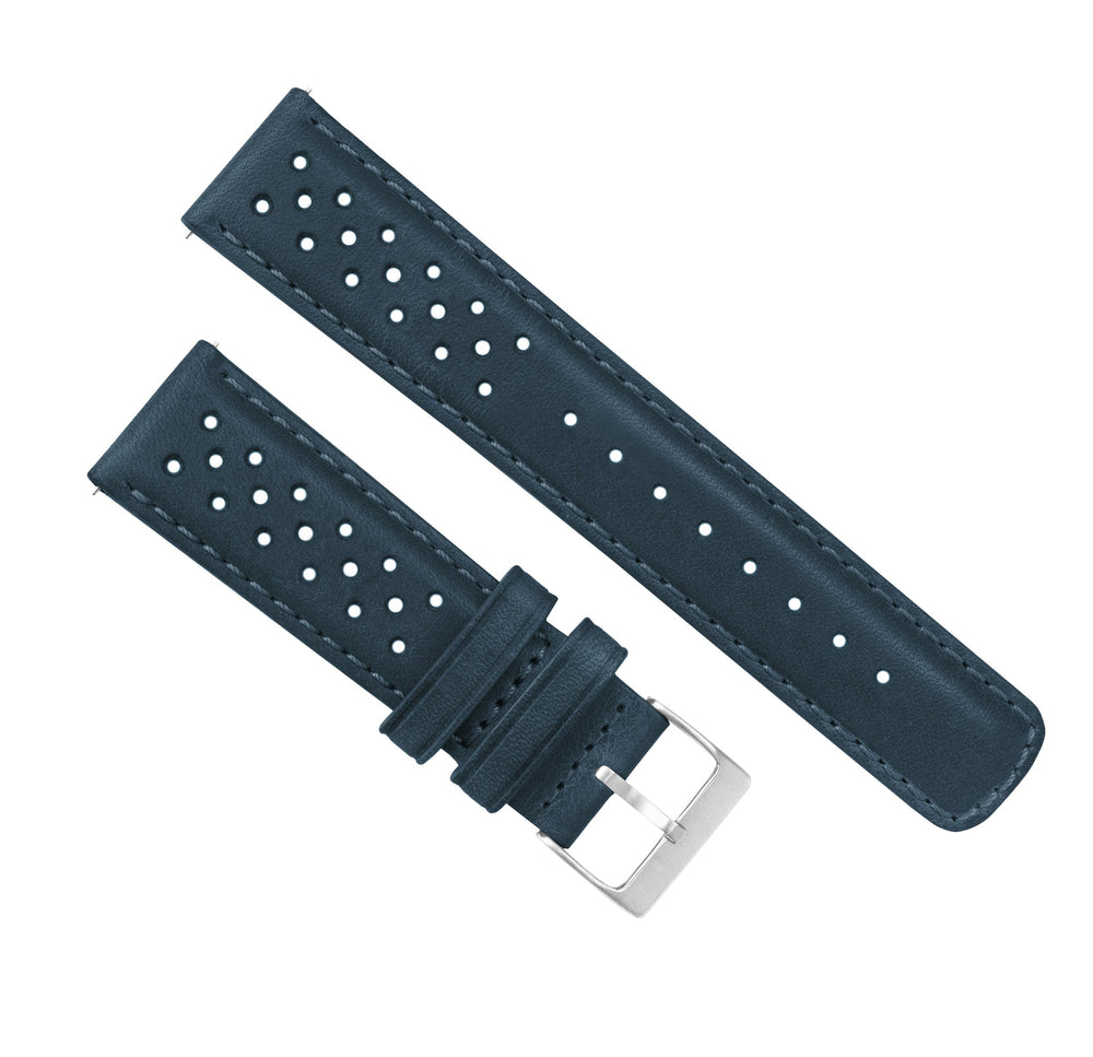 Omega Moonswatch Racing Horween Leather Navy Blue Watch Band – Barton ...