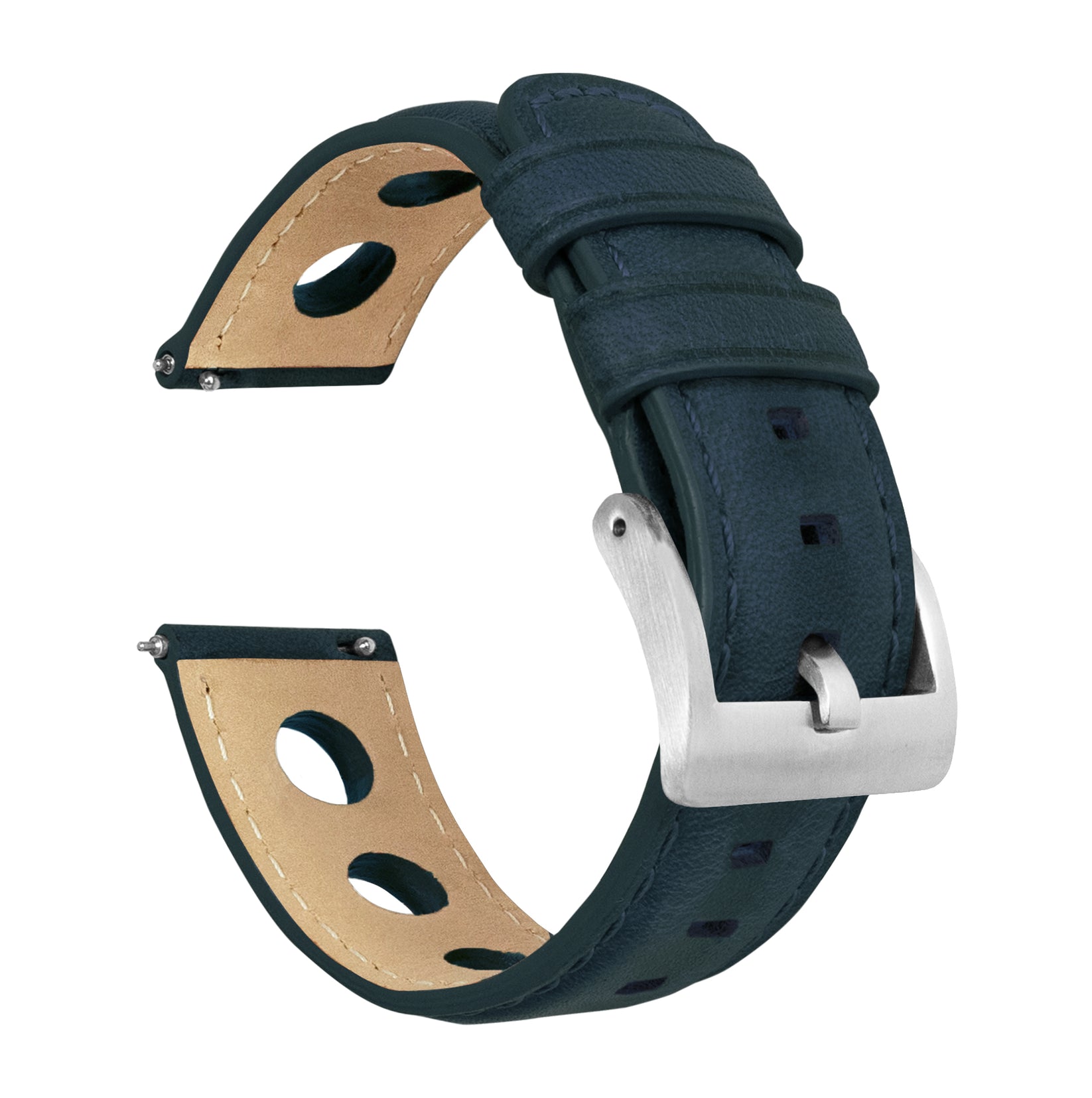 Navy Blue Rally Horween Leather Watch Band | Barton Watch Bands
