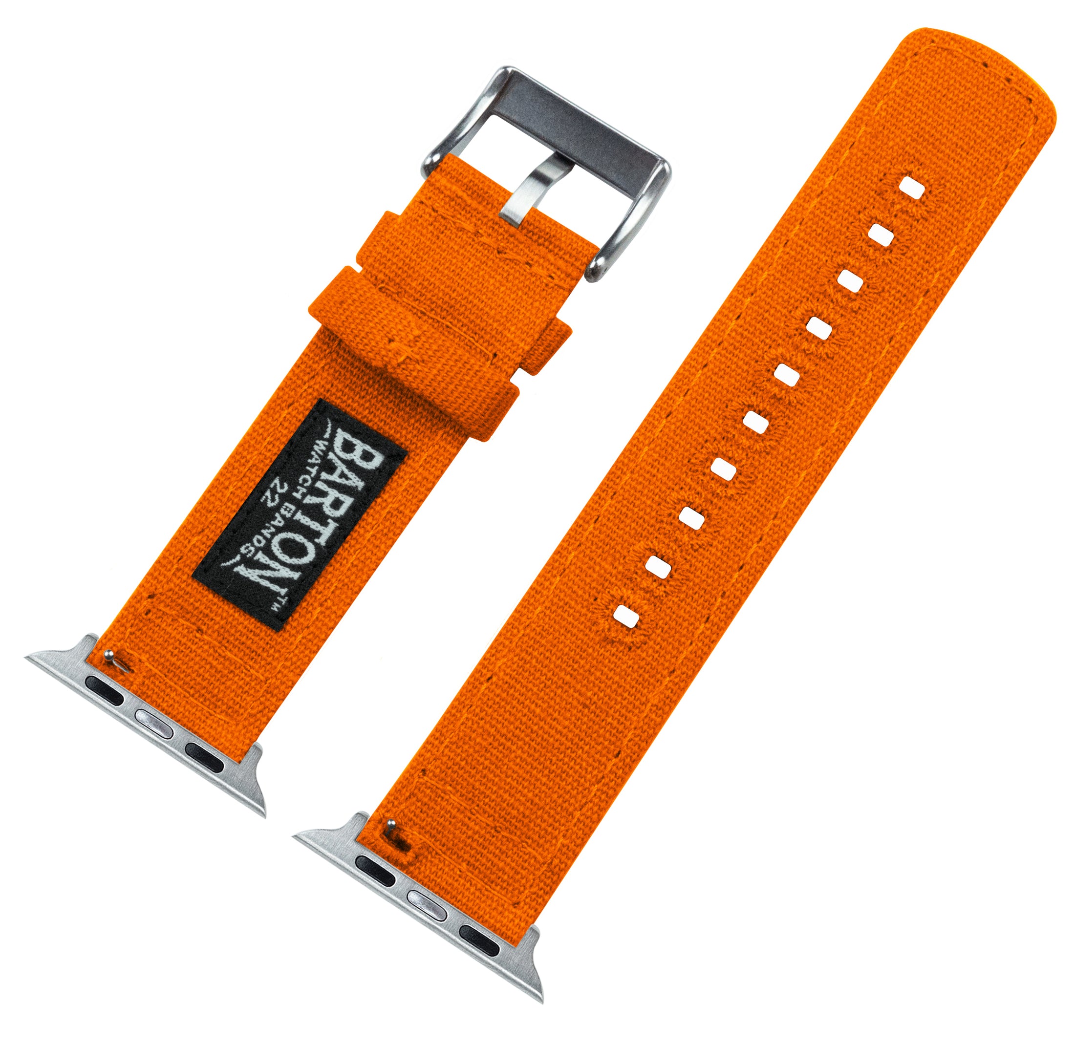 Orange Canvas Apple Watch Band | Orange Apple Watch Strap | BARTON ...