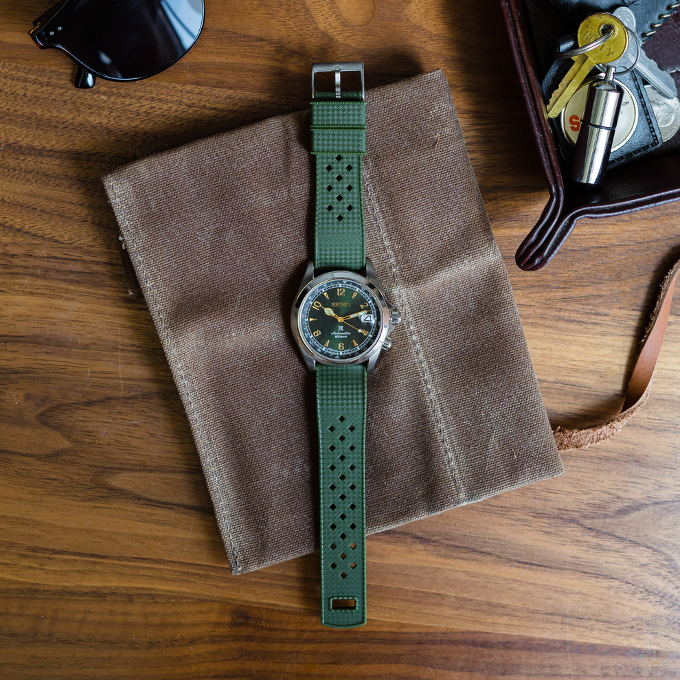 Army Green Tropical Style Watch Band | Barton Watch Bands