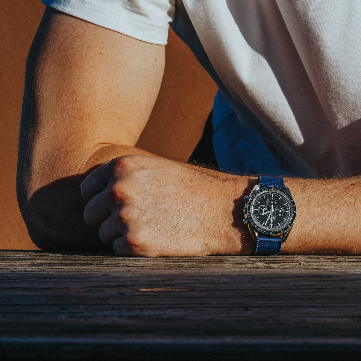 Navy Blue Tropical Style Watch Band | Barton Watch Bands