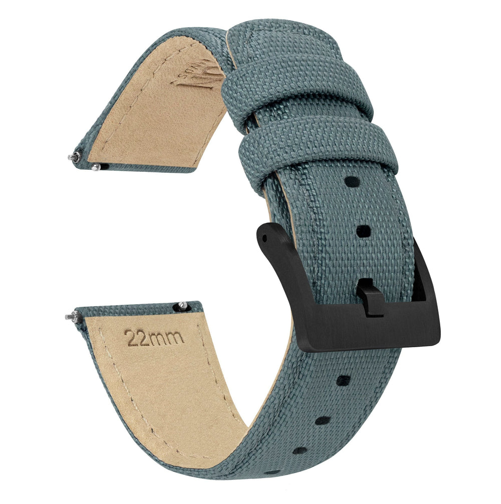 Omega Moonswatch Sailcloth Quick Release Slate Grey Watch Band – Barton ...