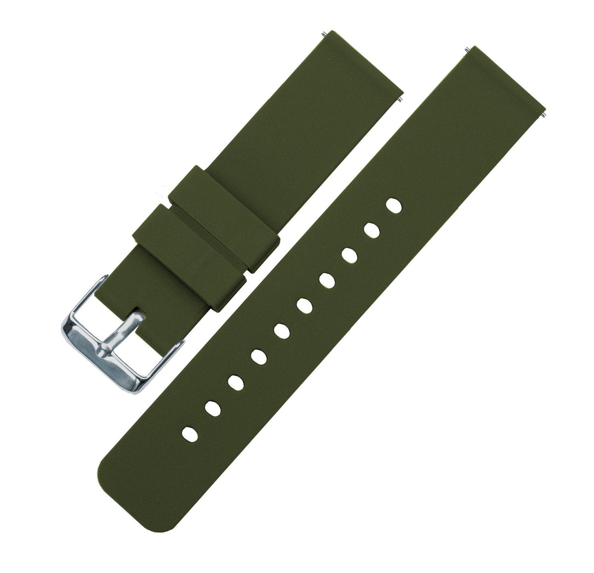 Omega Moonswatch Silicone Army Green Watch Band – Barton Watch Bands