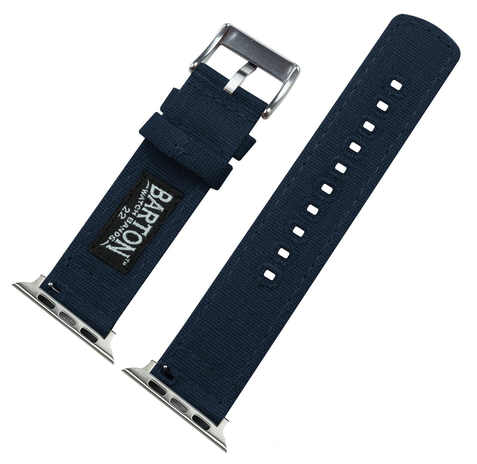 Navy Canvas Apple Watch Band | Navy Blue Apple Watch Strap | BARTON ...