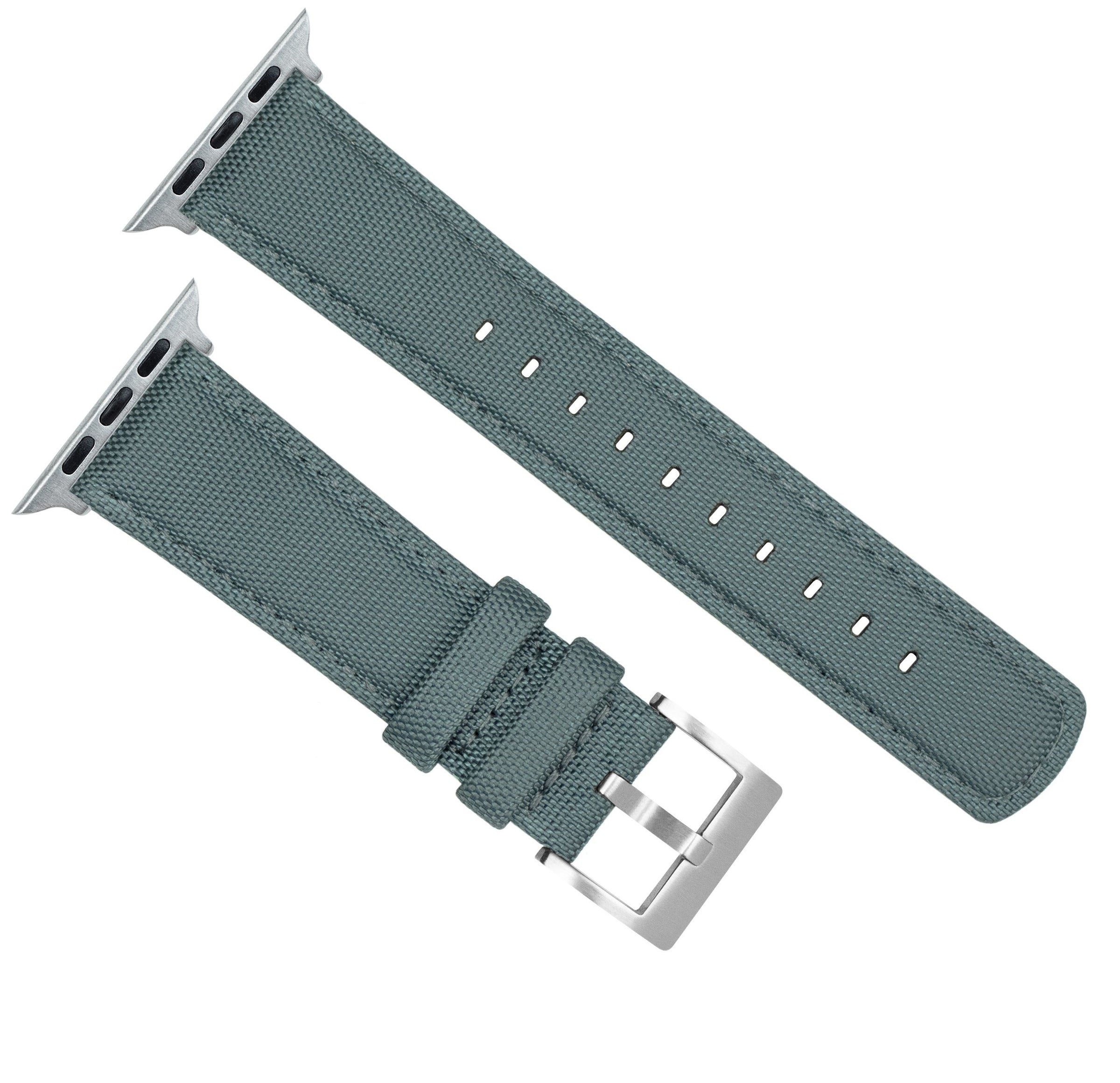 Apple Watch Slate Grey Sailcloth Watch Band – Barton Watch Bands