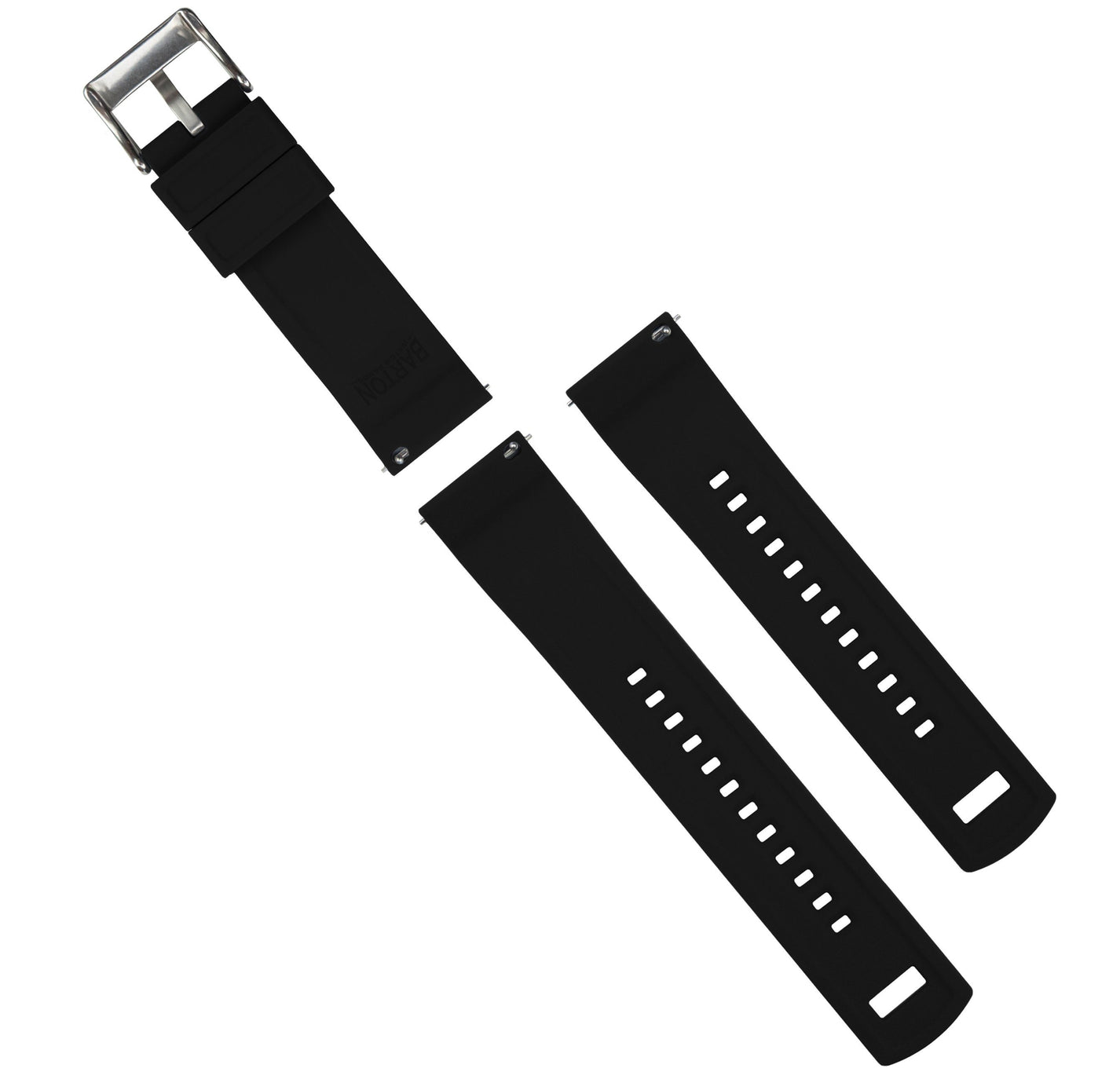 Black | Elite Silicone Watch Bands | Quick Release | BARTON | Barton ...