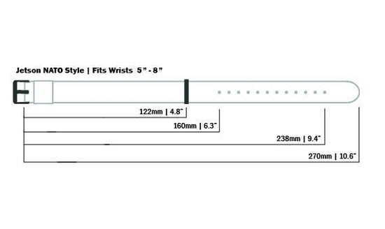 Seatbelt Nylon NATO® Watch Strap | James Bond Black & Grey Nylon Watch ...