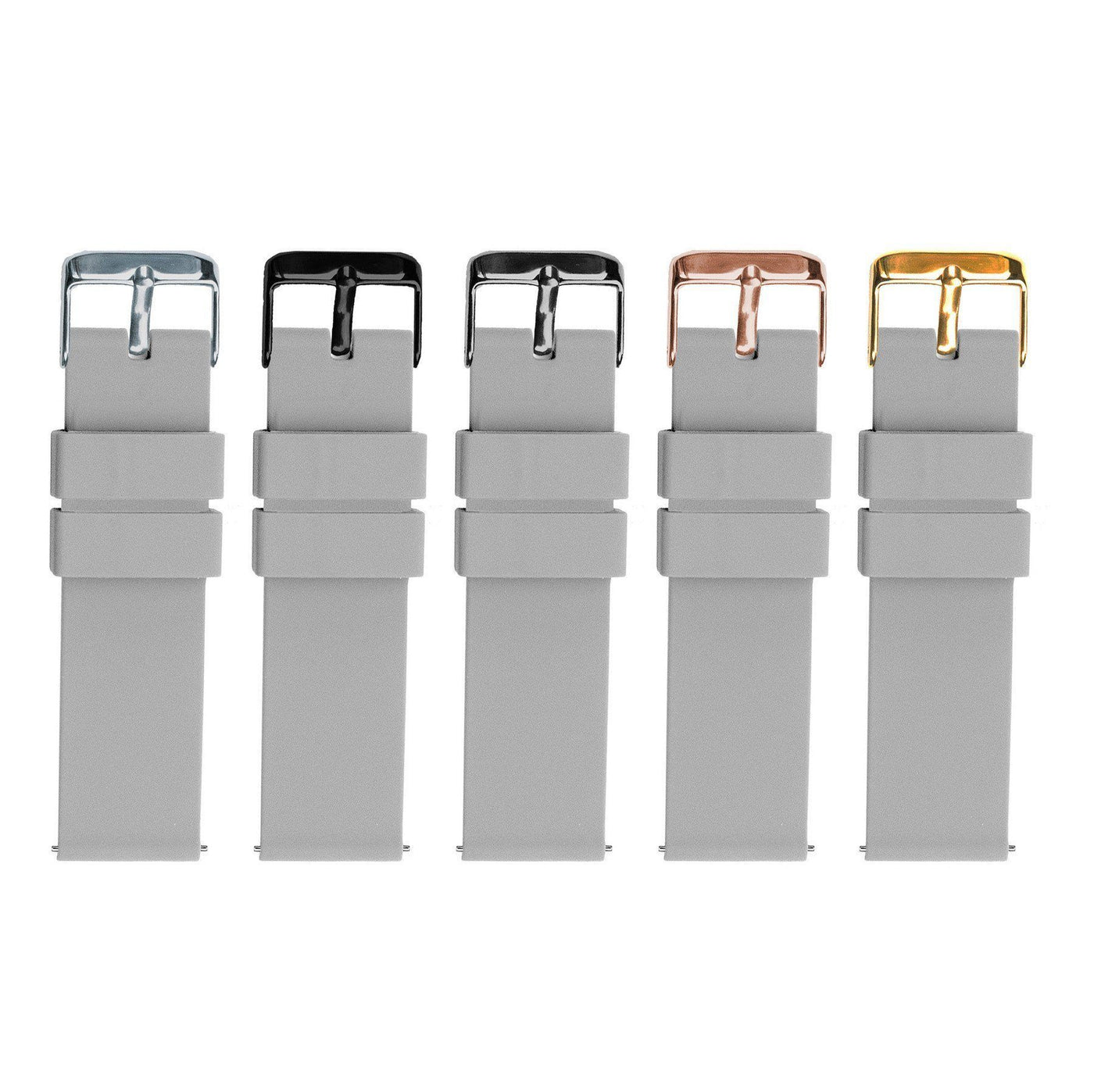 Grey Rubber Watch Band | Gray Quick Release Watch Straps from BARTON ...