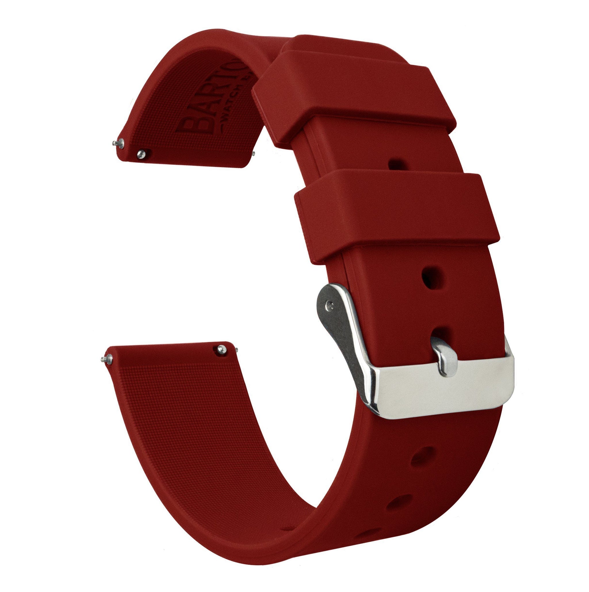 Quick Release Silicone Watch Bands | Crimson Red | Barton Watch Bands