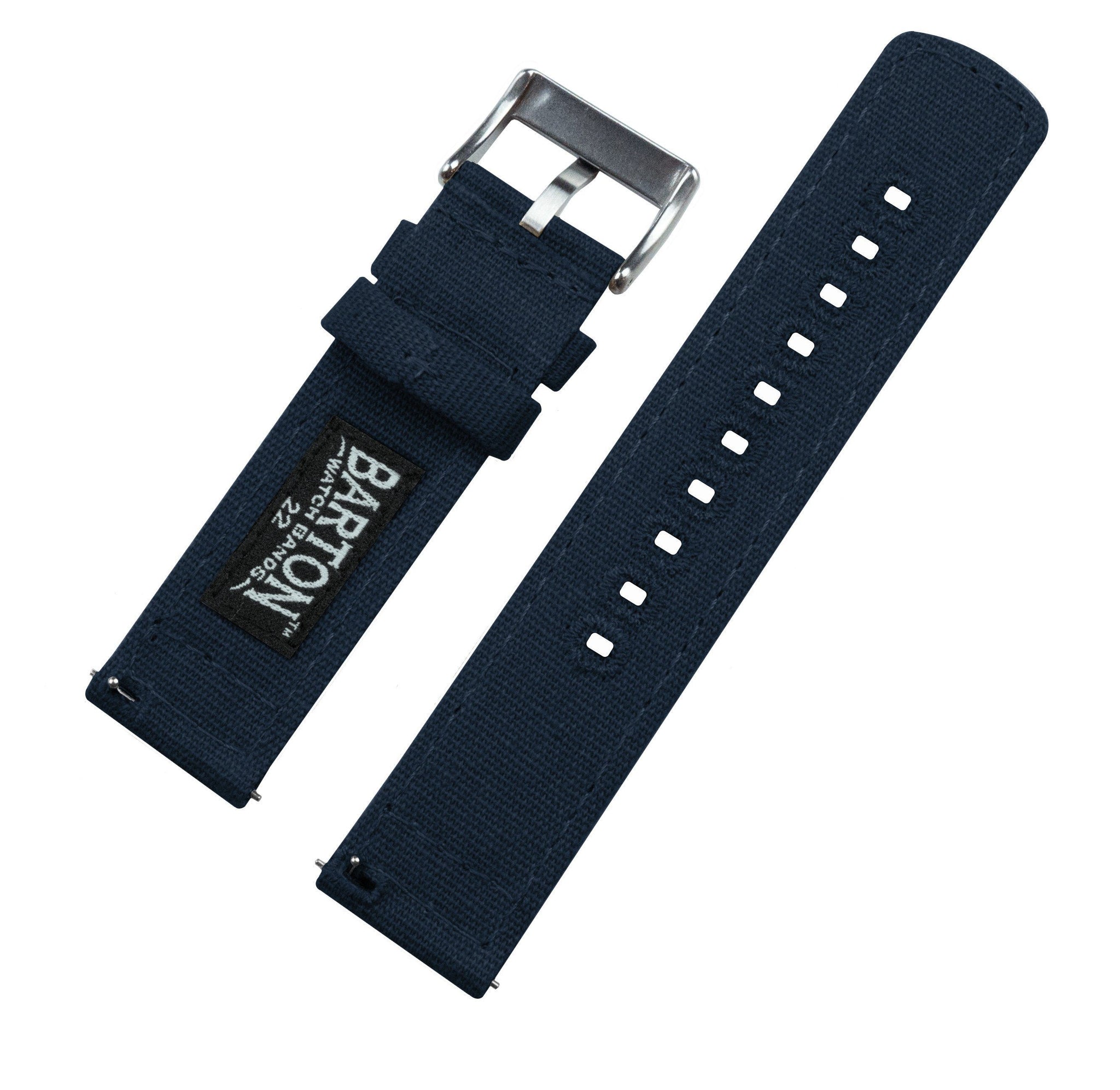 Navy Blue Canvas Watch Band | Navy Blue Canvas Watch Strap | BARTON ...