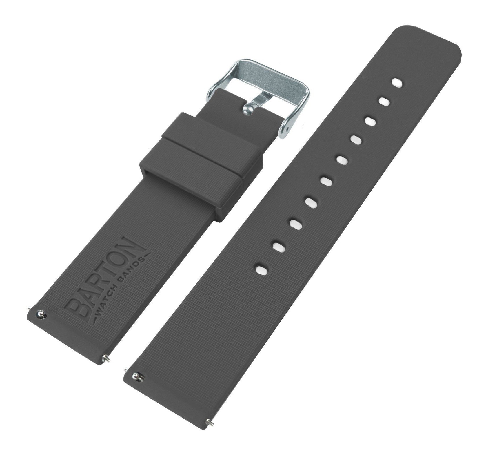 Grey Silicone Watch Bands | Grey Rubber Watch Straps | Quick Release ...