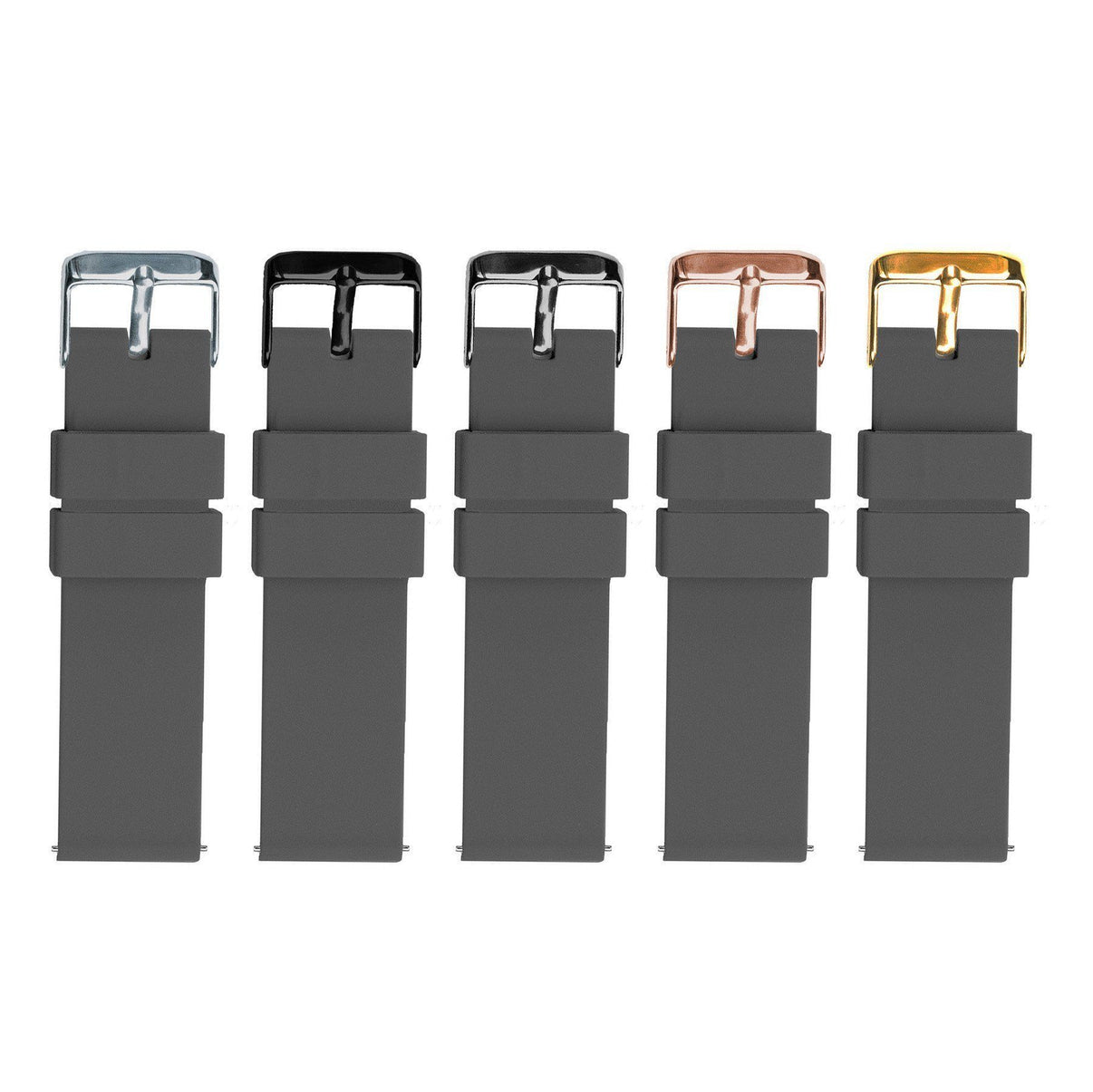 Grey Silicone Watch Bands | Grey Rubber Watch Straps | Quick Release ...