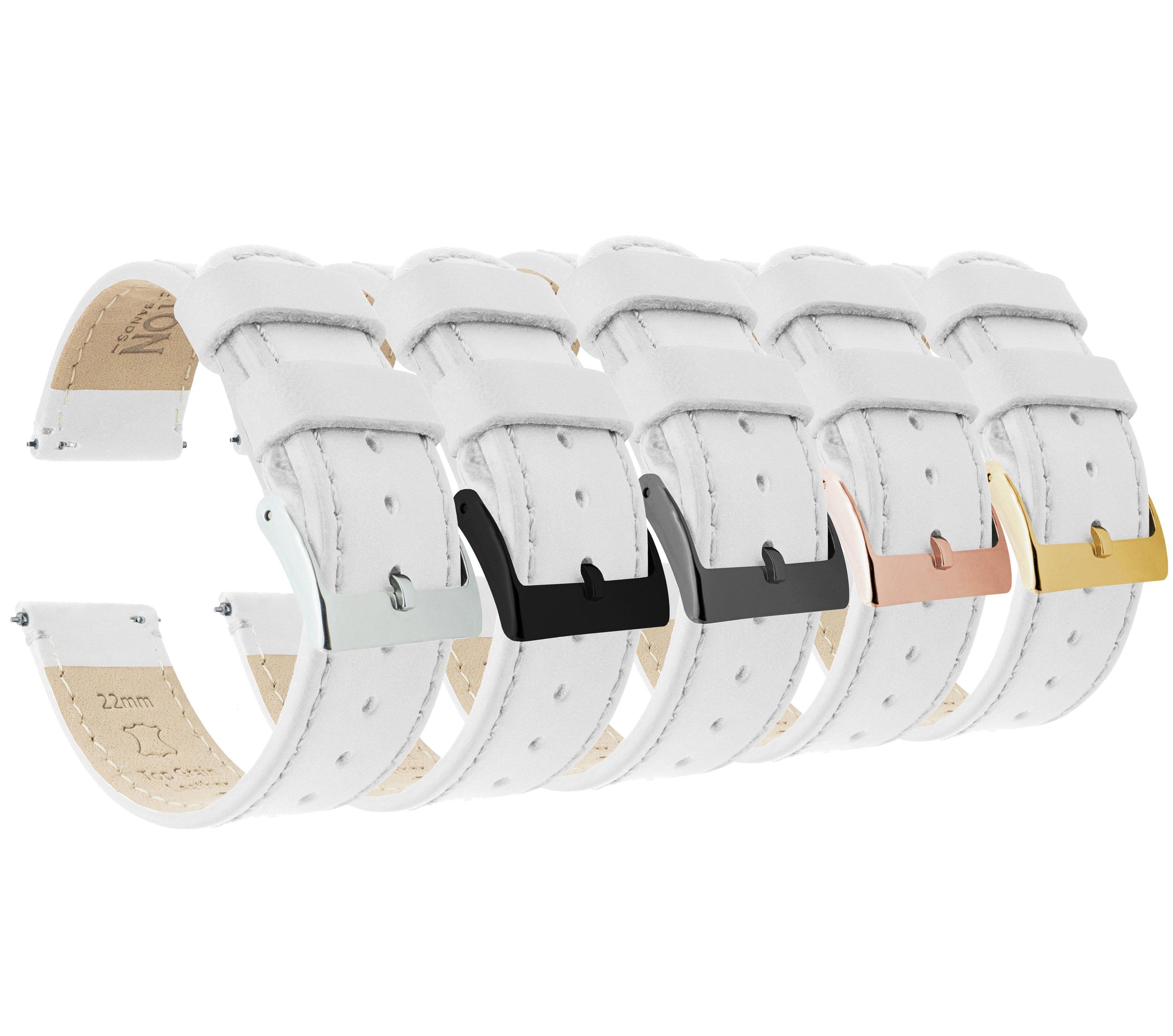 White Leather Watch Band | Barton Watch Bands